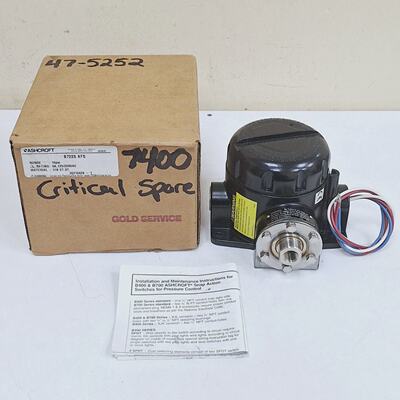 Ashcroft B722S XFS Pressure Switch 15psi 5A 125250VAC