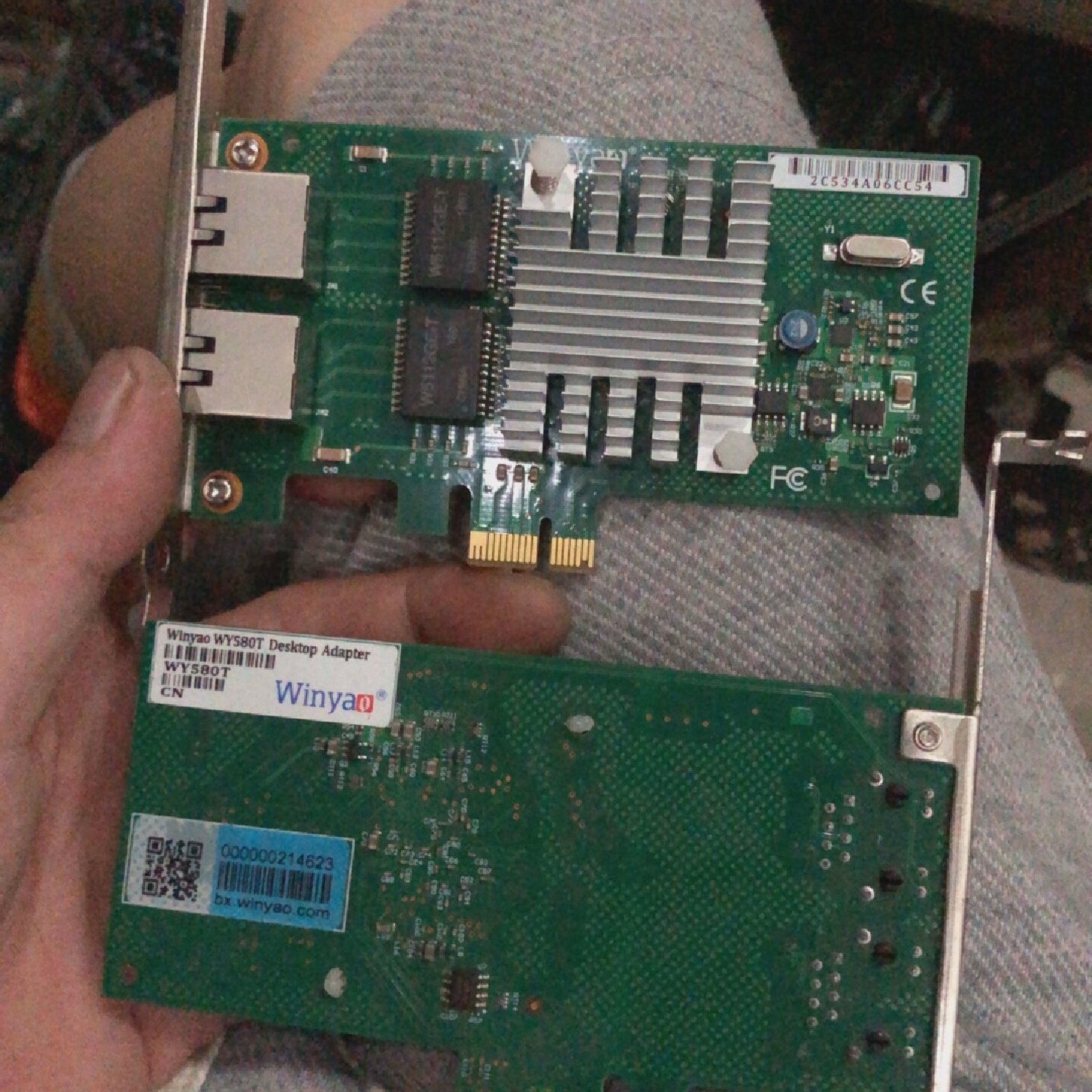 【询价】Winyao WY580T PCIe X1双口千兆网卡 in
