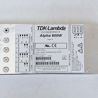 TDKLambda J60058  CA600 5B 2828H 28D 1515E Alpha 600W Power