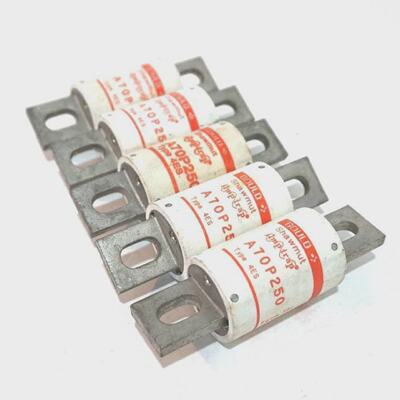 5 NEW GOULD SHAWMUT A70P250 FUSES TYPE 4ES