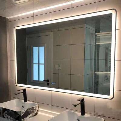 酒店工程led浴室镜带灯除雾银镜挂墙卫生间方形发光智能镜子