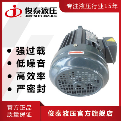 广东俊泰电机  铸铁电机2HP 1.5KW 配PV2R1 低噪音 卧式油压马达