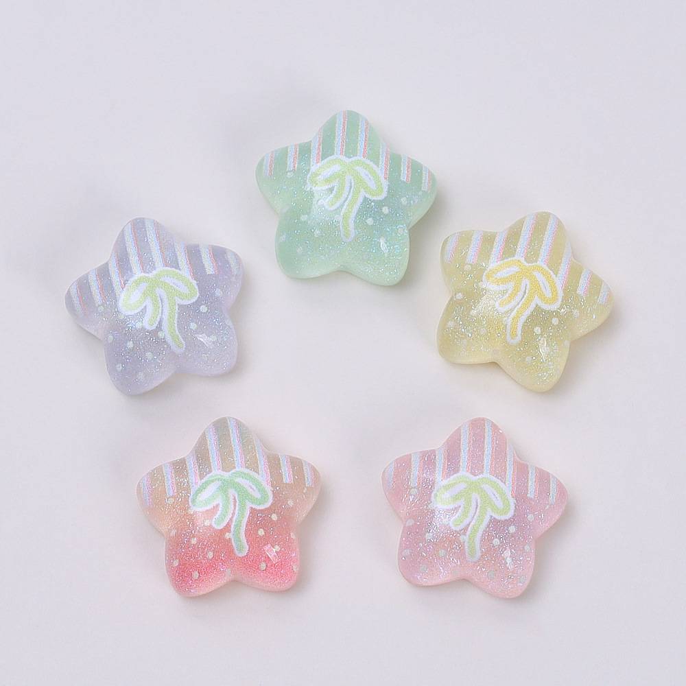 透闪领结星星卡通创意手工diy饰品配件奶油胶树脂小配件材料