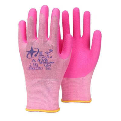 星宇A438A458弹力星发泡搬运耐磨贴手防滑透气女式L918干活手套男