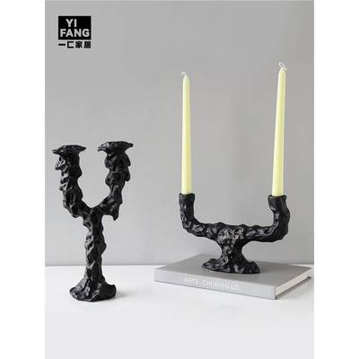 一 古奏乐人喇叭狗摆件烛匚台组合风 样板间中书房餐边柜DPX软装