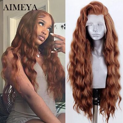 AIMEYA Synthetic Lace Front Wigs for Women Natural Hairline