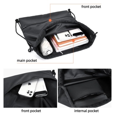 Lightweight Drawstring Backpack for Men and Women Sports Fi