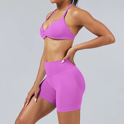 HISTELLO Impact Strappy Bra Gym Top High Support With Pads