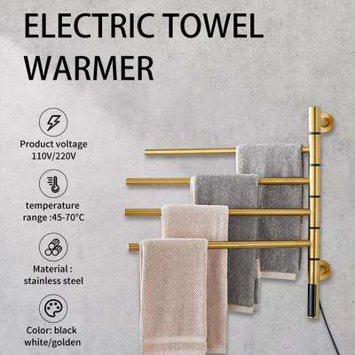 ozon180°旋转电热毛巾架卫生间EAC认证加拿大CSA毛巾杆浴巾