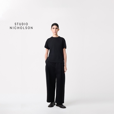 【经典款】STUDIO NICHOLSON女士DORDONI深褶宽松九分裤
