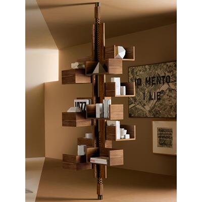 原版设计师Albero阿波罗旋转书架北美黑胡桃木书柜珠宝饰品展示架