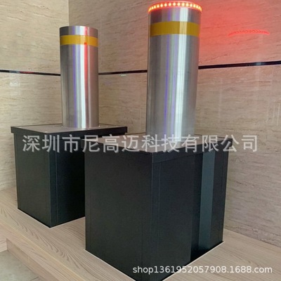 尼高迈加强型分体式全自动液压升降柱304不锈钢219直径防恐防撞柱