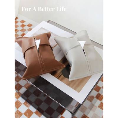 MOLA.Slender.纸巾盒哑光质感超纤皮简约家用车载装饰纸巾套|纤细