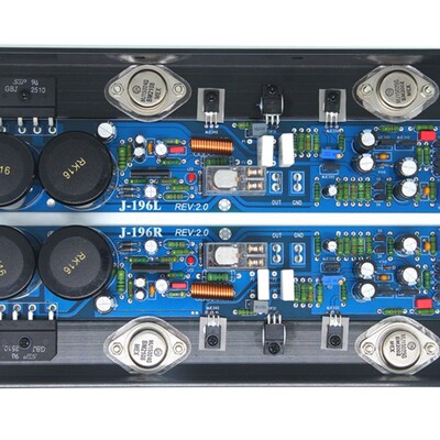 J196b金封发烧级功放板 HiFi功放板 成品板测试好可调纯甲类 1对