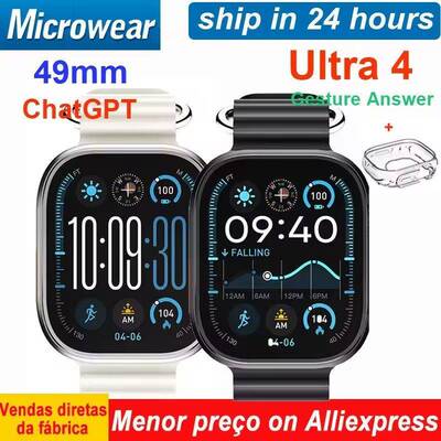 Microwear新款Ultra4智能手表WhatsApp聊天NFC指南针蓝牙通话手表
