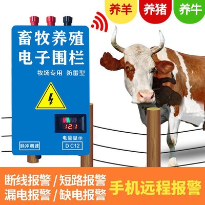 牧场养殖电子围栏高压脉冲主机系统养殖牛羊猪畜牧电围栏主机系统