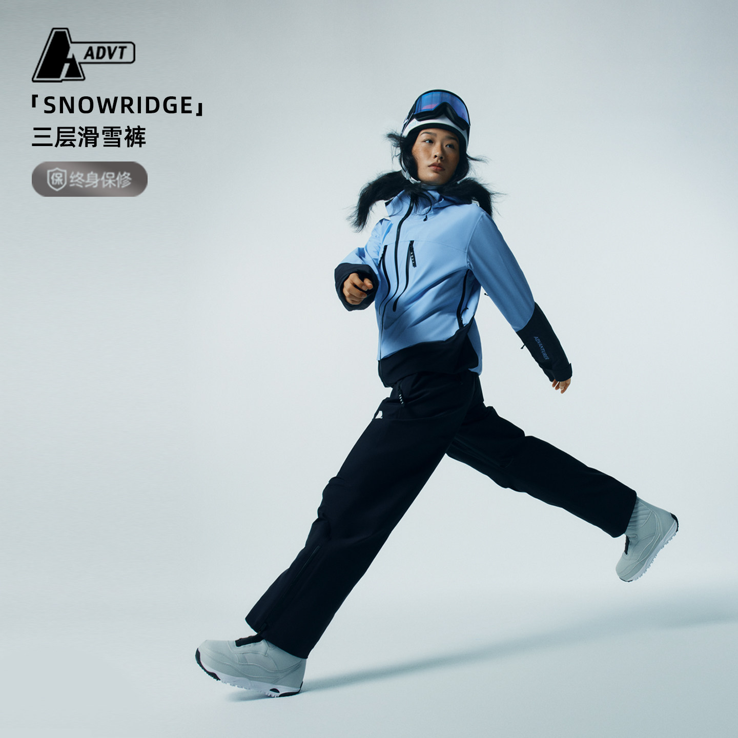 ADVT3L滑雪裤背带裤 男女防水防风宽松专业透气工装运动登山防雪