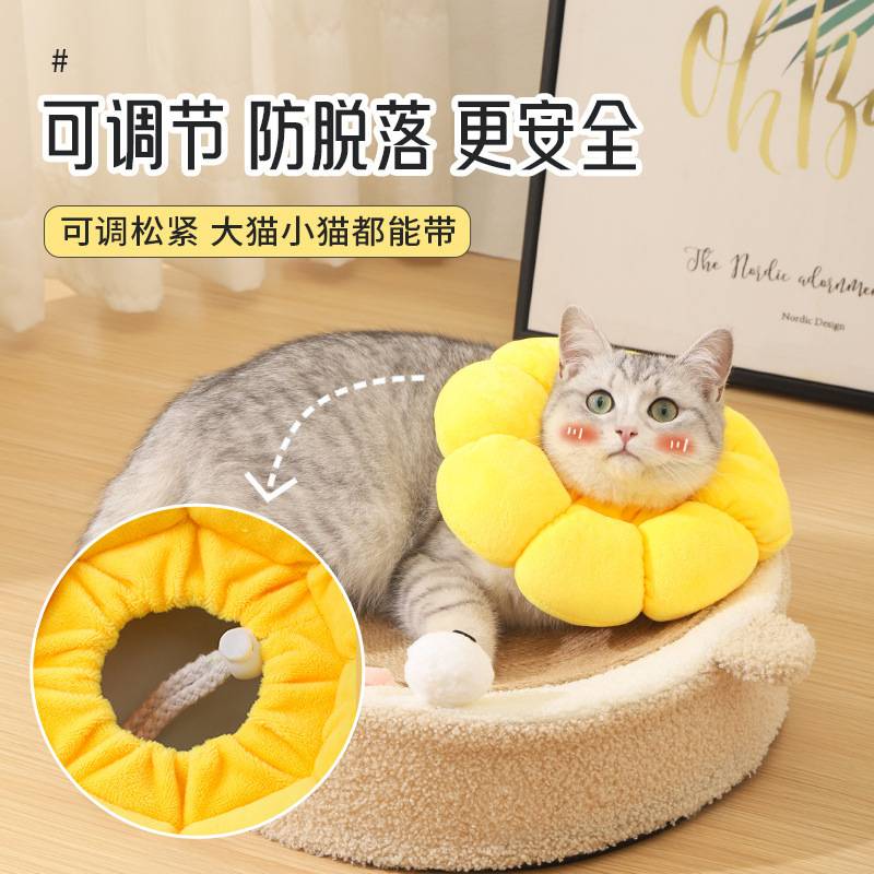 太阳花伊丽莎白猫咪项圈绝育耻辱圈防舔防抓项圈宠物用品狗狗脖圈