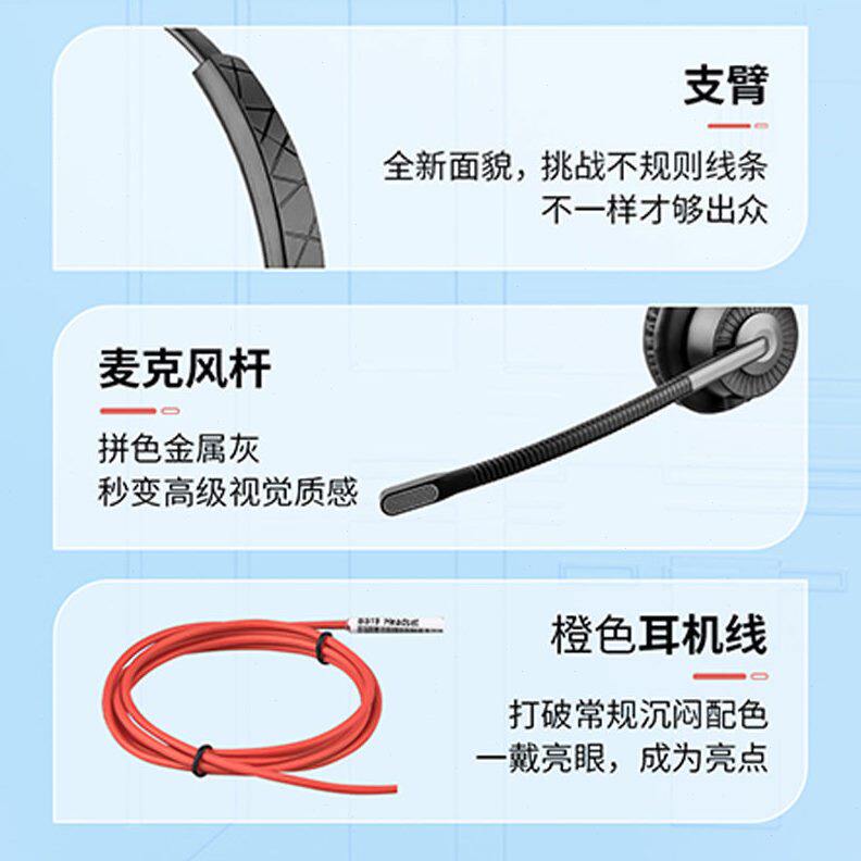 甄选贝恩BS19呼叫中心话务耳机客服线控降噪专用头戴式耳麦会议商