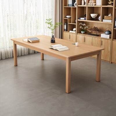 实木大书桌客厅长条靠墙电脑学习写字长桌工作台
