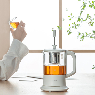 西摩小型黑茶煮茶器 家用白茶煮茶壶玻璃 办公室保温电热壶茶饮机
