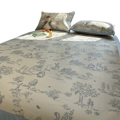 复古法式田园冰藤席夏凉席软席1.5m1.8米夏凉空调席床席款三件套