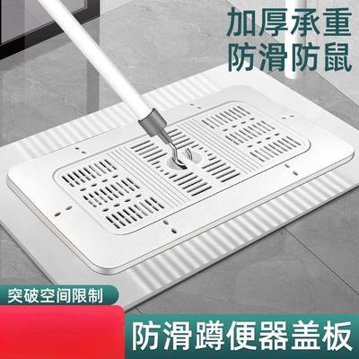 蹲便器盖板厕所密封盖防臭堵臭器卫生间通用挡板蹲坑盖板蹲厕盖板
