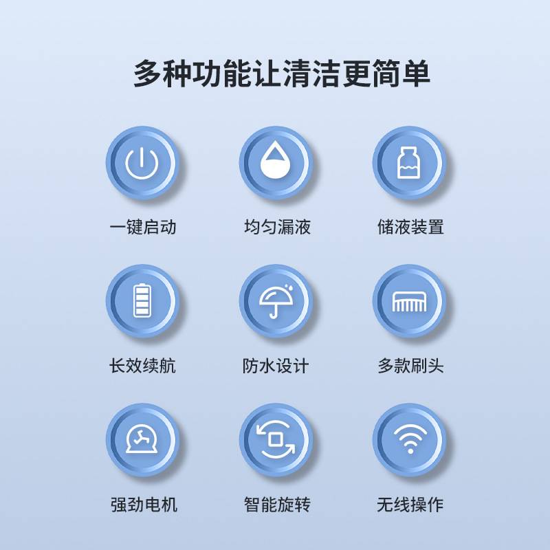 电动多功能清洁刷家用厨房浴室玻璃长短可两用刷手持强力清洁神器