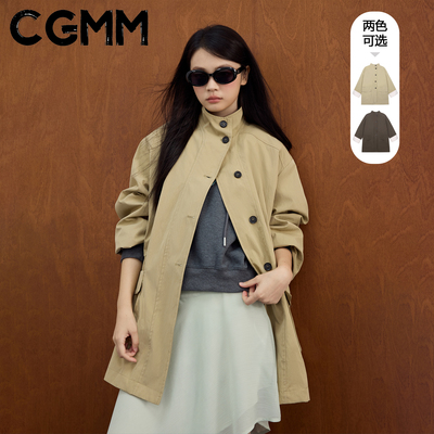CGMM中长款立领口气质风衣