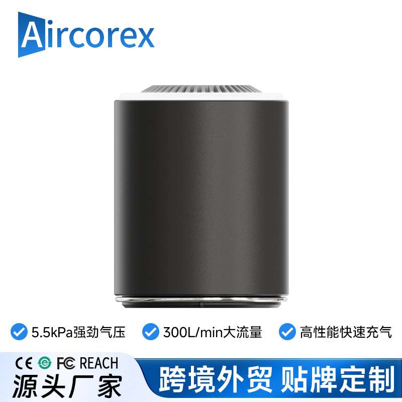 跨境户外充气泵露营床气垫打气泵迷你便携式三档照明电动充气泵