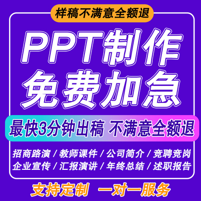 ppt代制作做美化设计修改工作汇报企业医学宣传演讲课件年终总结
