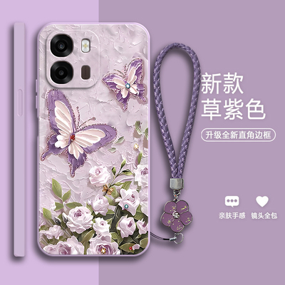 适用OPPOA6K手机壳PLT120油画蝴蝶软胶0pp0ppoa全包opopa防摔A6K5G保护oppoplt套5G男oppa女opa新款OPPO外壳