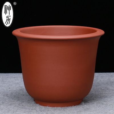 坤哥推荐 神力紫砂花盆 兰花盆 绿萝花盆特大号圆花盆仿古京中