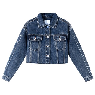 ONEILL短款女士牛仔外套显瘦百搭毛边美式廓形牛仔外套2025春季款