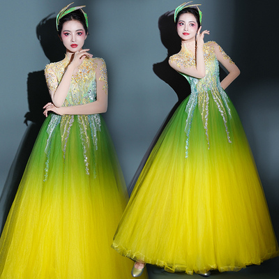 开场舞大摆裙演出服女气20