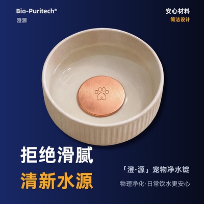 澄源宠物水碗纯铜净水锭
