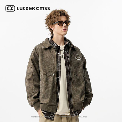 LUKER CMSS高街潮牌休闲百搭男士夹克外套