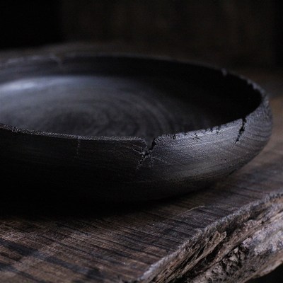 合行 壶承收纳茶盘 手作木器 侘寂朴拙 阴沉乌木残缺美 孤品