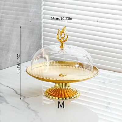 蛋糕托盘家用水果试吃盘带盖塑料罩透明品尝盘甜品点心面包展示盘