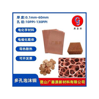 多孔泡沫铜网铜导热散热电磁屏蔽催化载体金属电极实验材料广家远