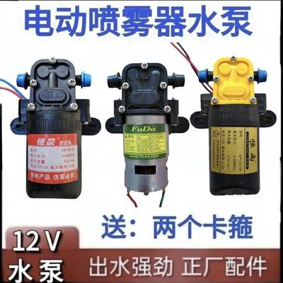 12福达电机电动喷雾器水泵大功率背负式配件大全通用高压
