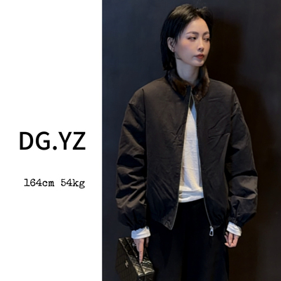 【樱子家】3092F廓形松弛感鹅绒外套