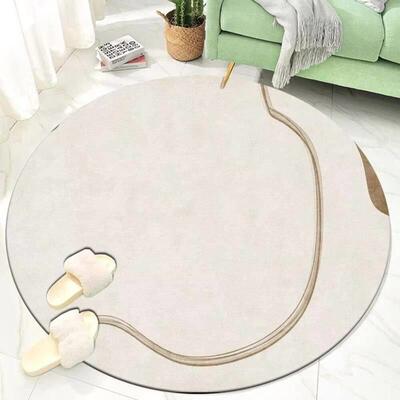 电圆形客厅卧室书房保护电脑椅垫子椅子地毯地垫竞椅脚垫转椅家用