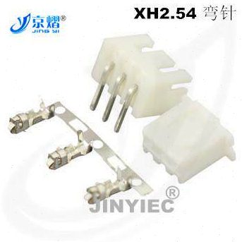 京熠|针套（MMXH2.5410+  弯0插头）-+端子2P 间距  插座2.54