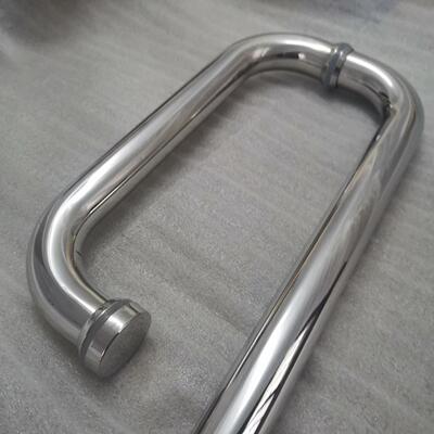 不锈钢拉手450x250x25mm浴室玻璃门拉手亮光空心管把手成信五金厂