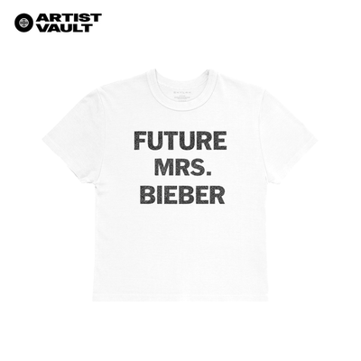 Skylrk Justin bieber官方周边MRS. BIEBER短版T恤 WHITE 白色