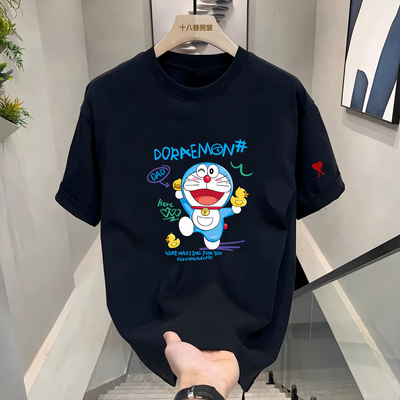 【官方直营】Ami fien卡通字母棉质短袖圆领标准版型休闲宽松T恤