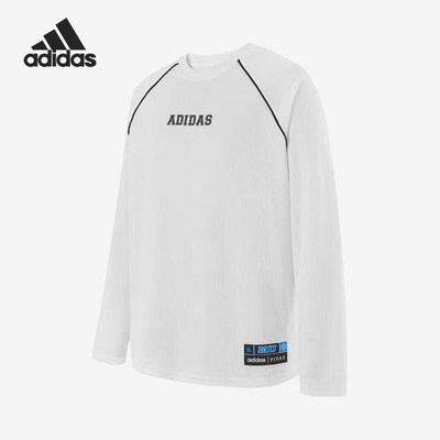 Adidas/阿迪达斯官方正品圆领长袖新款男女款休闲运动T恤KG7152