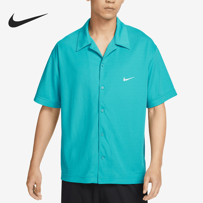 Nike/耐克官方正品新款男士简约时尚单排扣短袖衬衫FB6985-367
