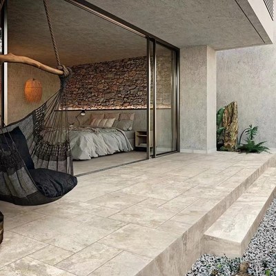 复古莱姆石瓷砖法式庭院阳台砖别墅自建房民宿客地砖